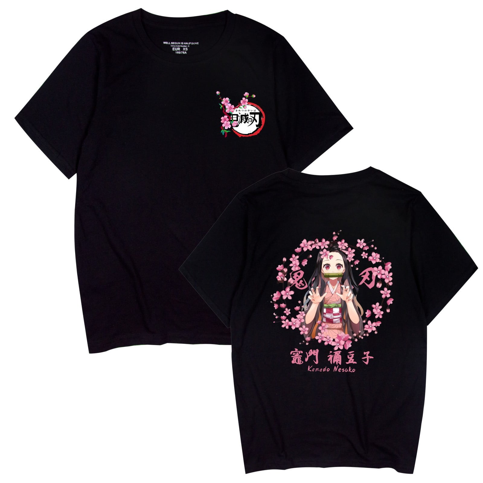 Duoxingbao Anime Demon Slayer Casual Cartoon Loose Short-Sleeve T-Shirt ...