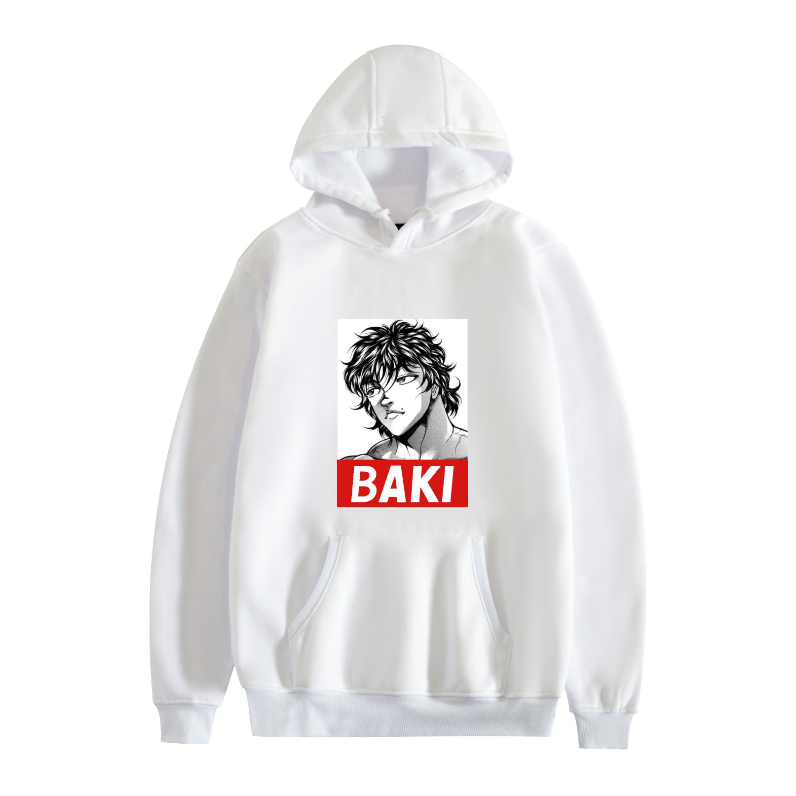 Duoxingbao Baki Road BAKI Fanma Baki anime plus velvet hoodie cross ...