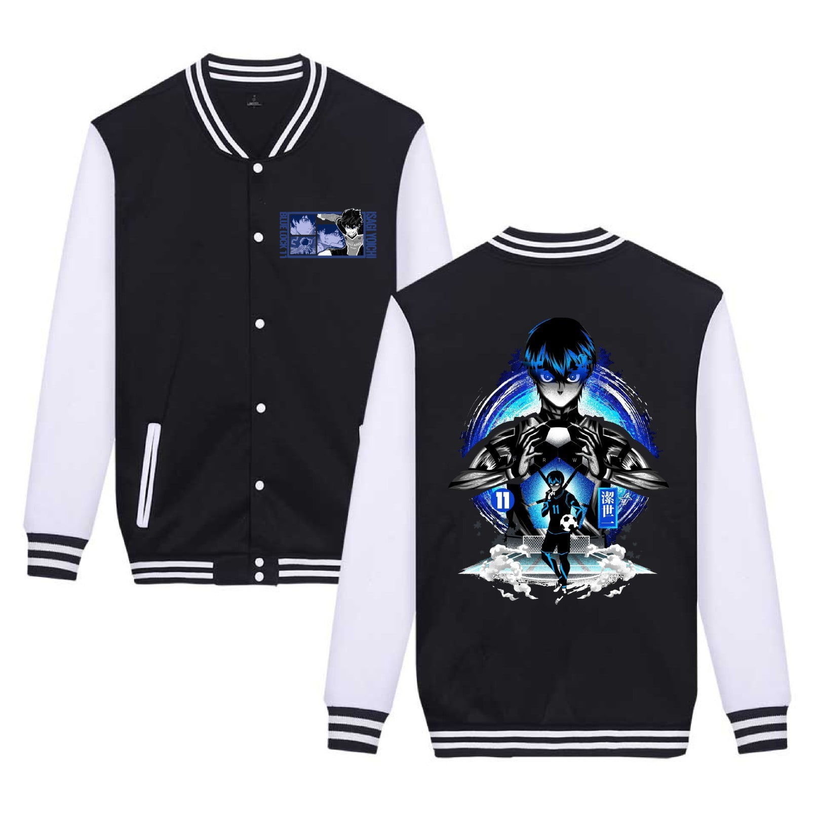 Duoxingbao Baseball Uniform Youth BLUE LOCK Blue Prison Jacket Loose ...
