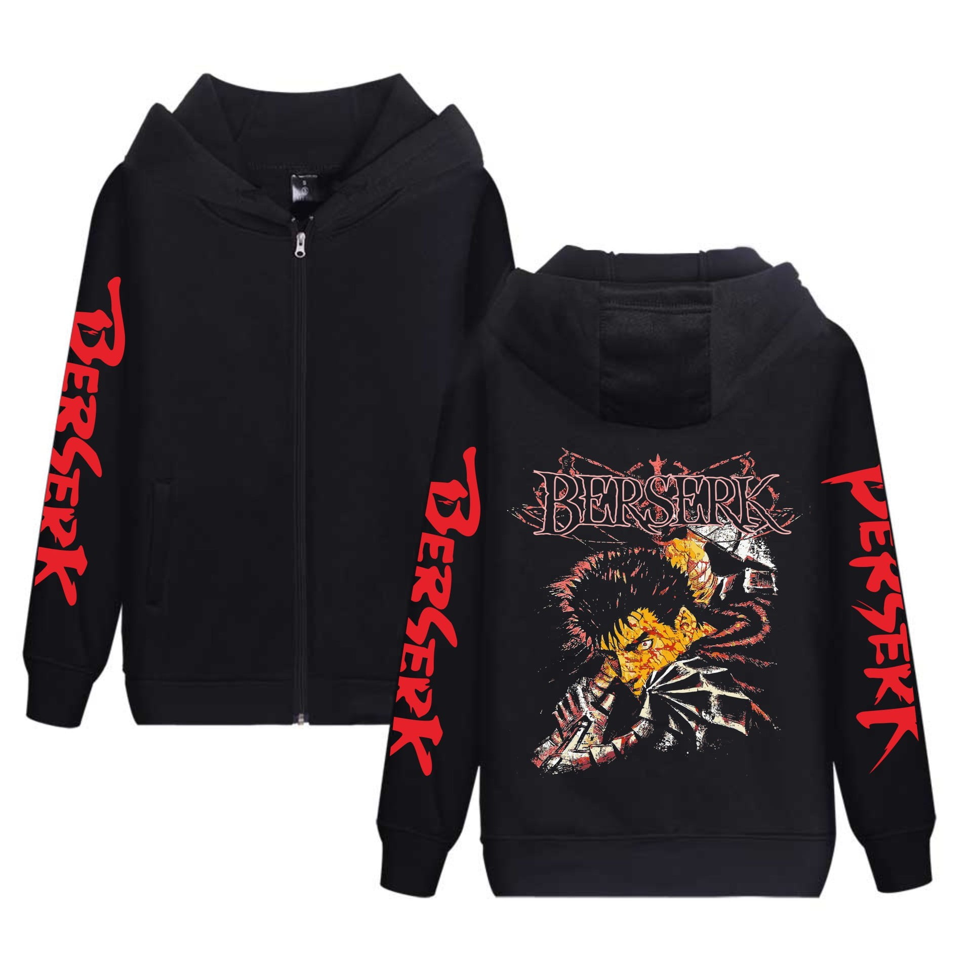 Duoxingbao Berserk Printed Hoodie Top Zip-Up Jacket from the Japanese ...