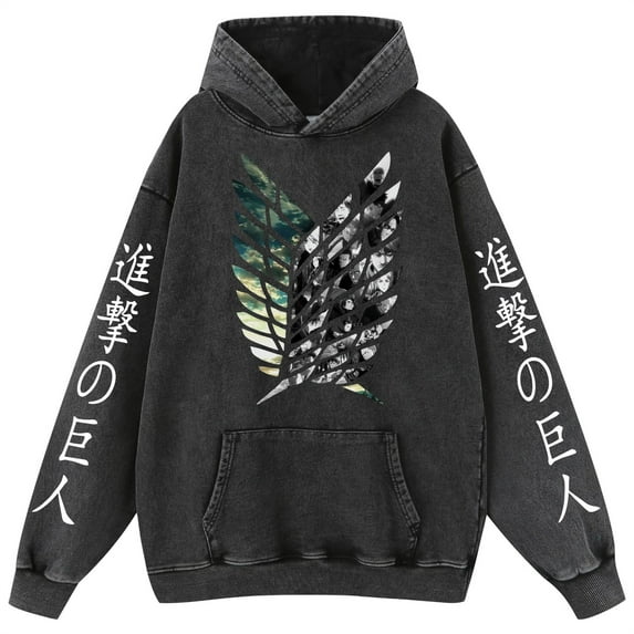 Duoxingbao Cross-border Attack on Titan Wings of Liberty Casual Washed ...