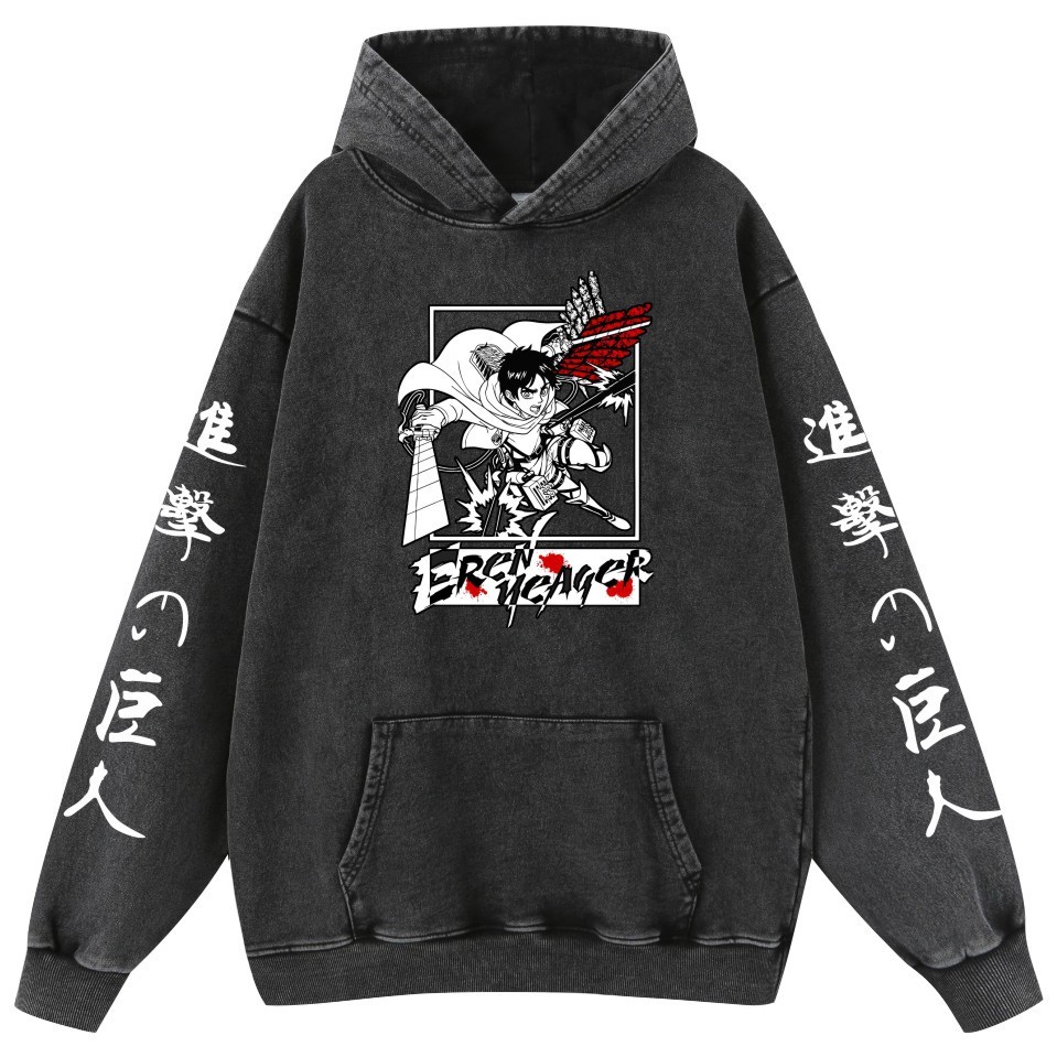 Duoxingbao Cross-border Attack on Titan Wings of Liberty Casual Washed ...