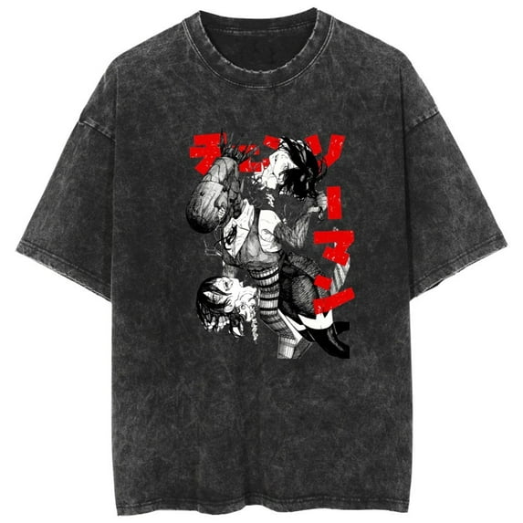 Duoxingbao Cross-border hip-hop street style washed anime chainsaw man ...
