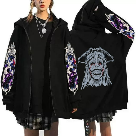 Duoxingbao Hot-selling Solo Leveling Cartoon Print Fashion Loose Zip-Up ...