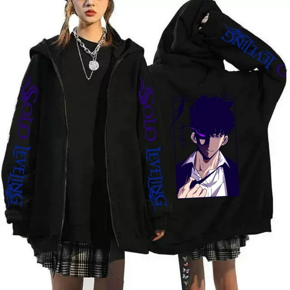 Duoxingbao Hot-selling Solo Leveling Cartoon Print Fashion Loose Zip-Up ...