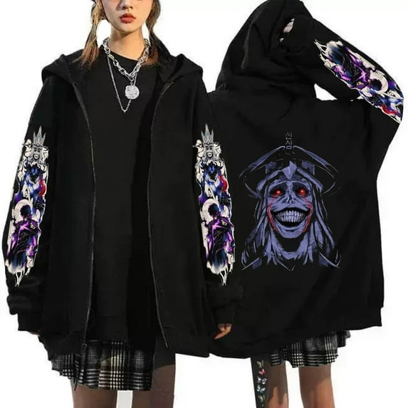 Duoxingbao Hot-selling Solo Leveling Cartoon Print Fashion Loose Zip-Up ...