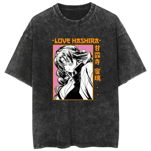 Duoxingbao Hot-selling new washed T-shirt anime Demon Slayer loose ...