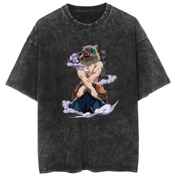 Duoxingbao Hot-selling new washed T-shirt anime Demon Slayer loose ...