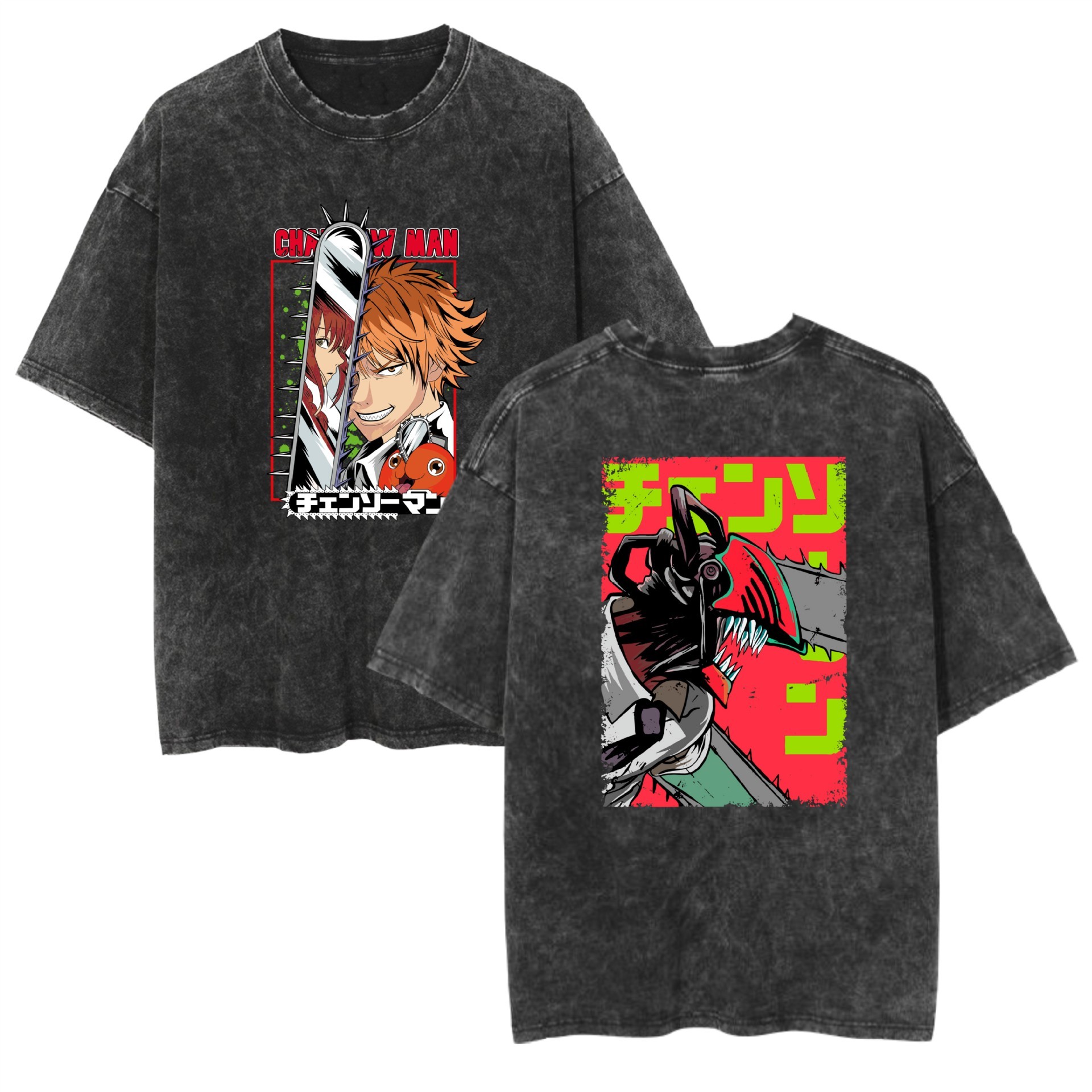 Duoxingbao Hot-selling street-style washed anime chainsaw man casual ...