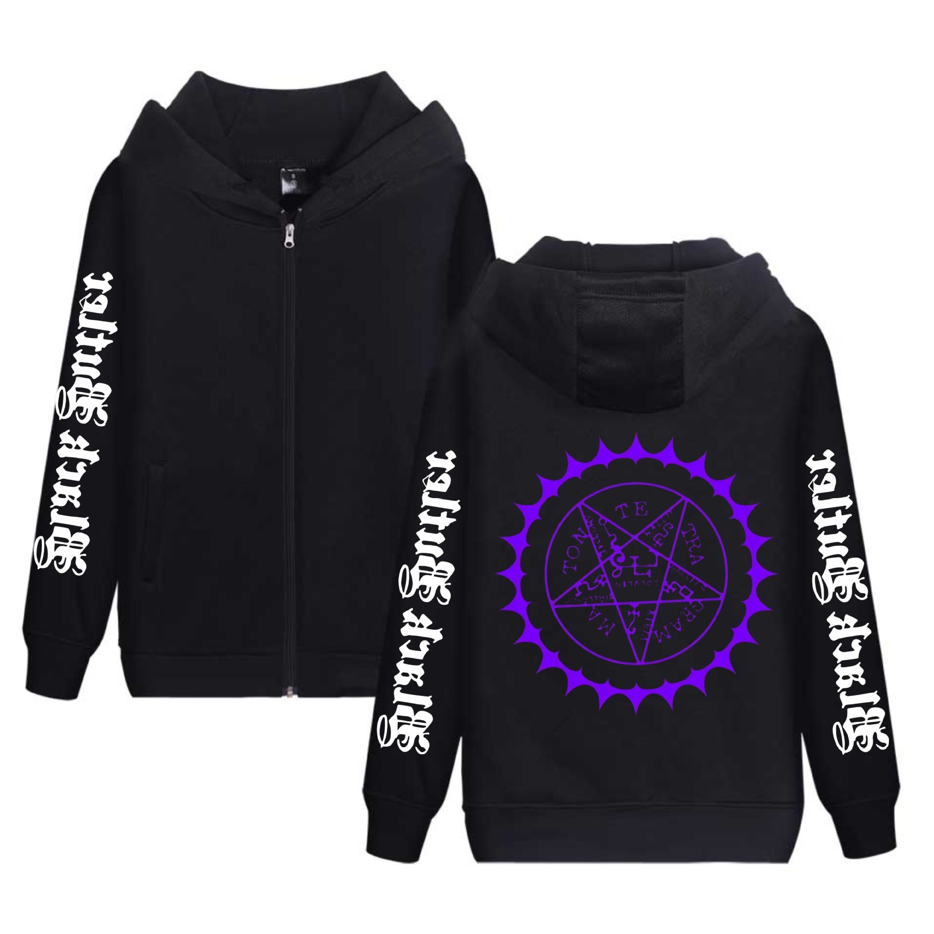 Duoxingbao Japanese anime merchandise Couple zip-up hoodies Black ...