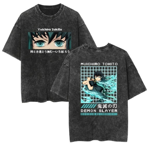 Duoxingbao Washed Japanese retro anime Demon Slayer couple short ...