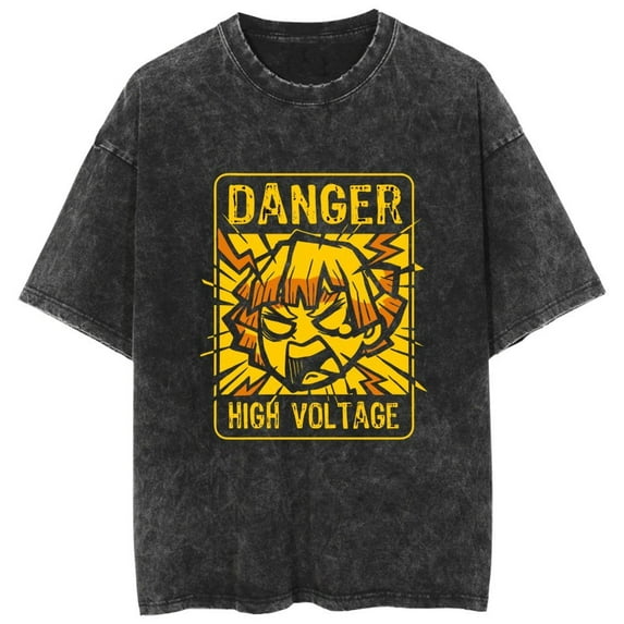 Duoxingbao Washed T-shirt Demon Slayer anime style new Harajuku loose ...