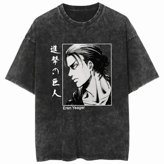 Duoxingbao Washed T-shirt cross-border ATTACK ON TITAN merchandise ...