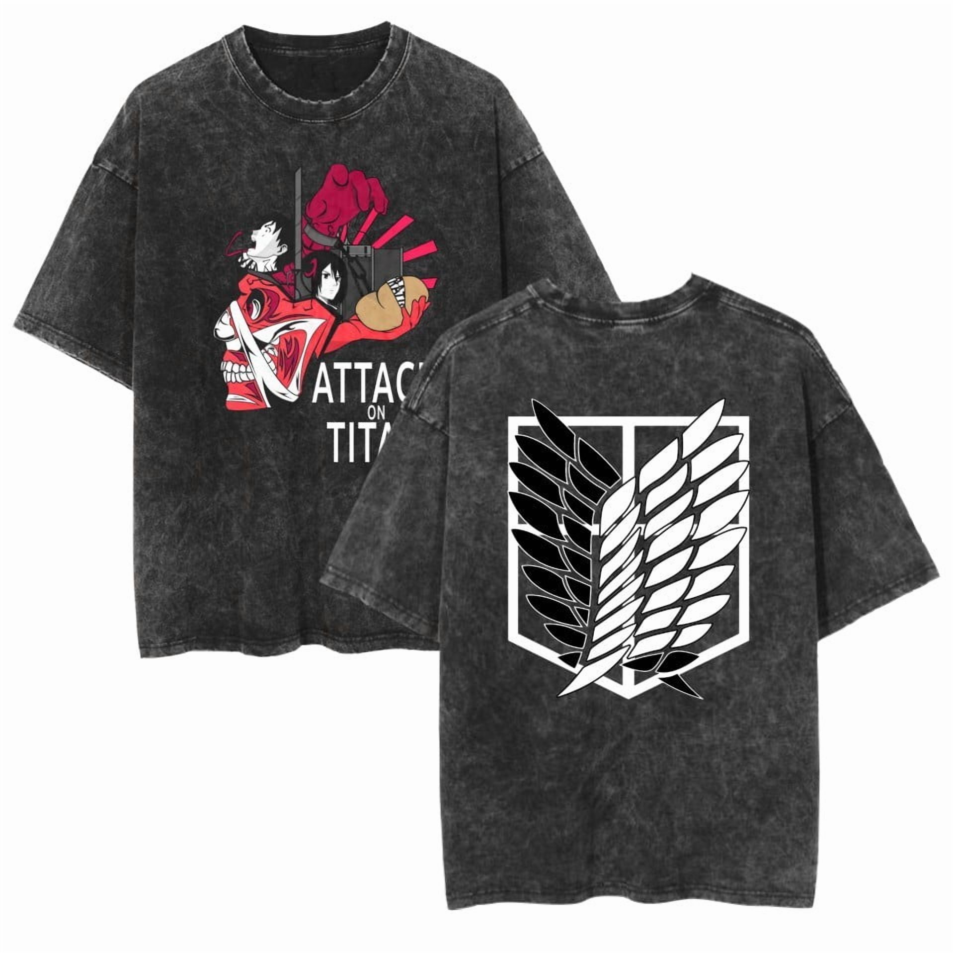 Duoxingbao Washed T-shirt cross-border ATTACK ON TITAN merchandise ...