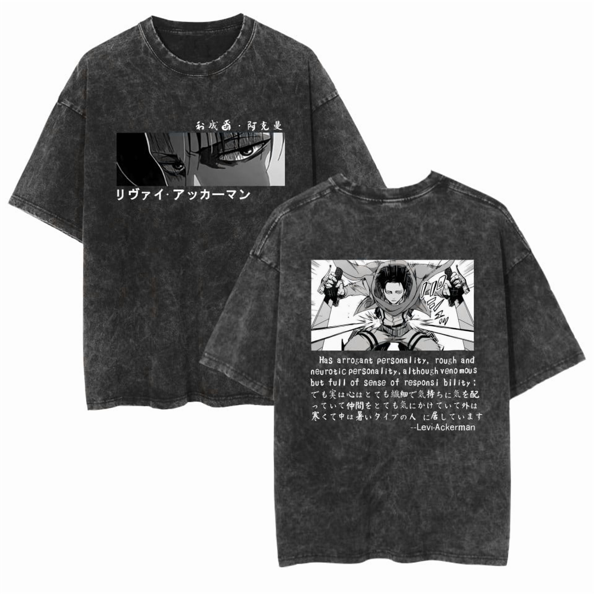 Duoxingbao Washed T-shirt cross-border ATTACK ON TITAN merchandise ...