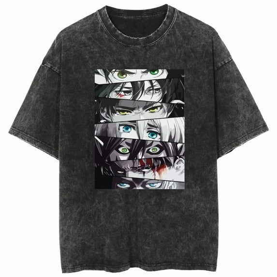 Duoxingbao Washed T-shirt cross-border ATTACK ON TITAN merchandise ...