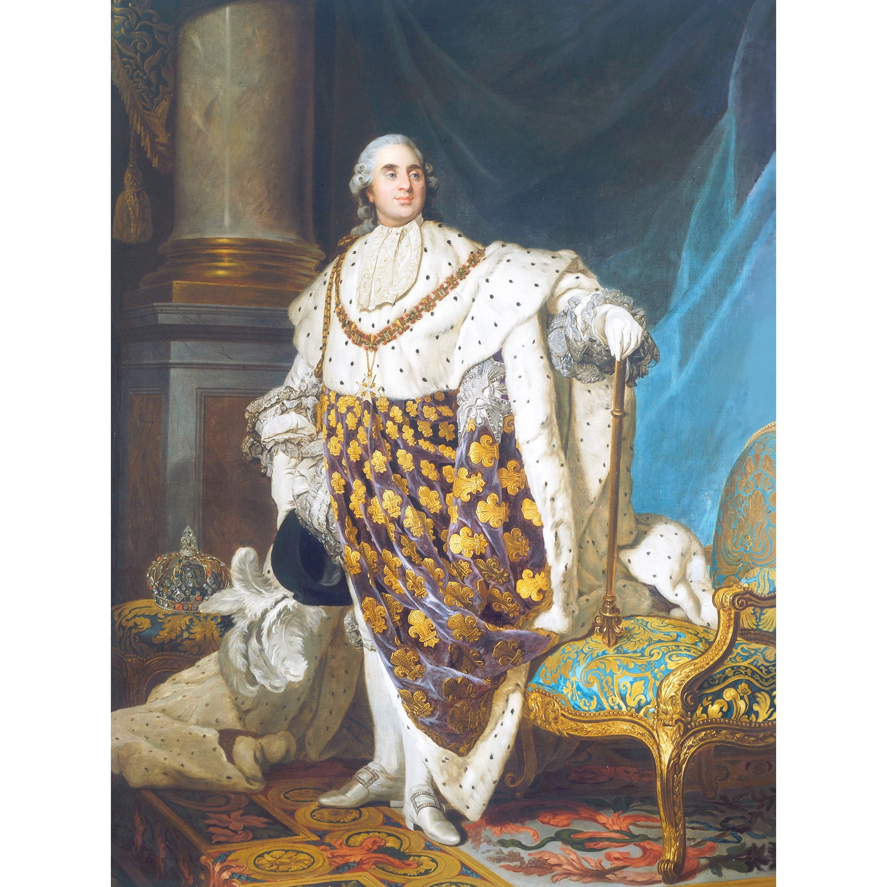 Duplessis Portrait King Louis XVI France Royal Painting Extra Large Art ...