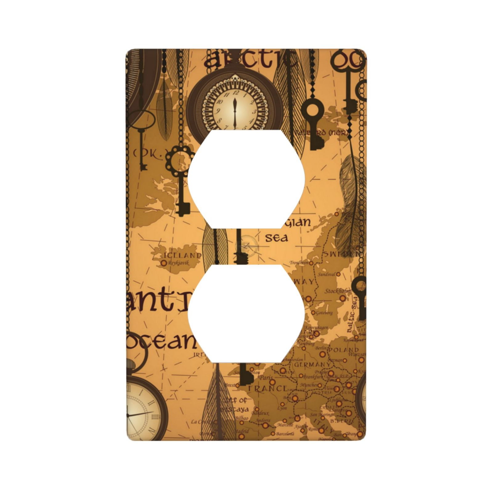 Duplex Light Switch Wall Plate 1-Gang Single Decorative Receptacle ...