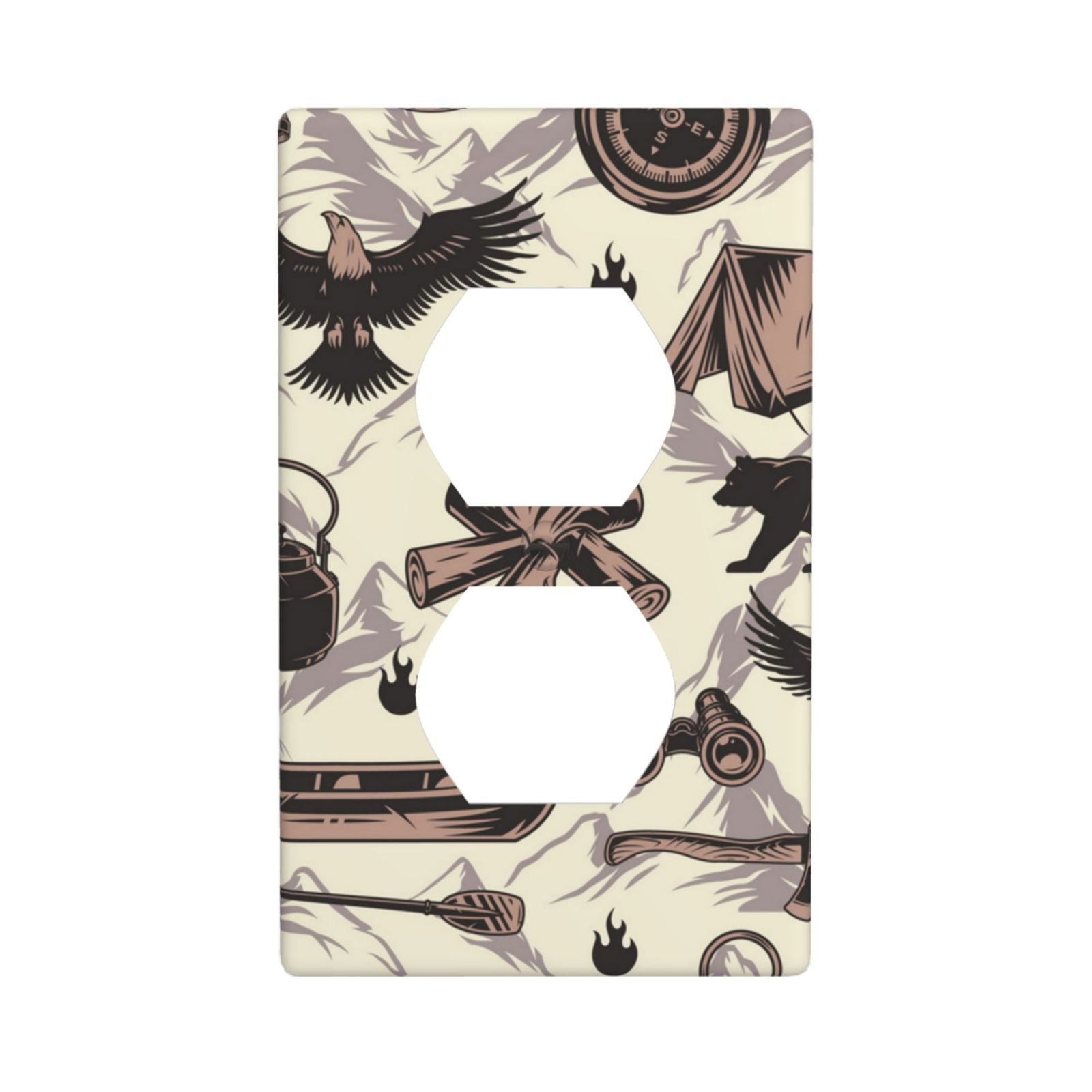 Duplex Light Switch Wall Plate 1-Gang Single Decorative Receptacle ...