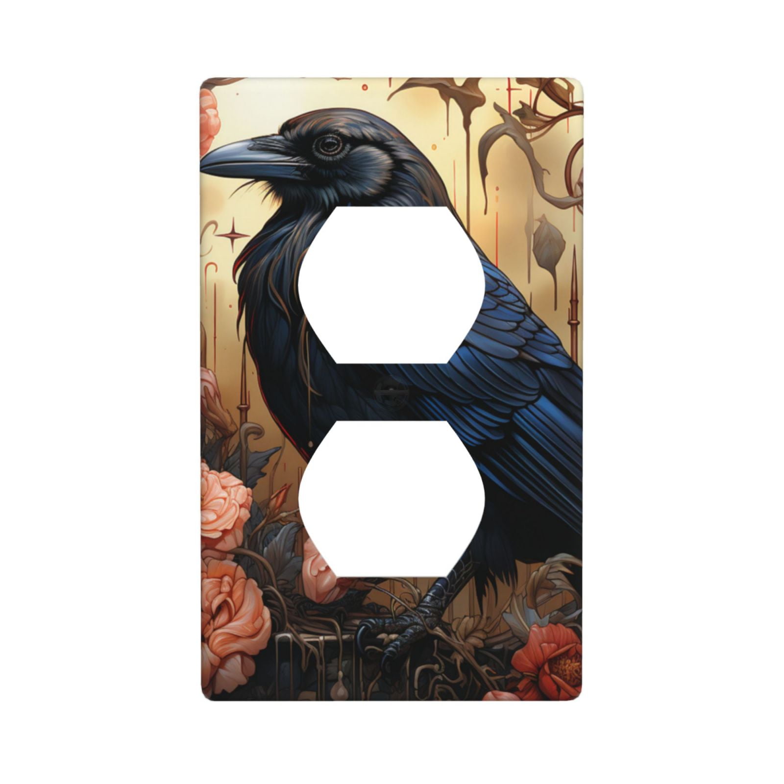 Duplex Light Switch Wall Plate 1-Gang Single Decorative Receptacle ...