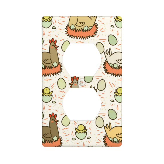 Duplex Light Switch Wall Plate 1-Gang Single Decorative Receptacle ...