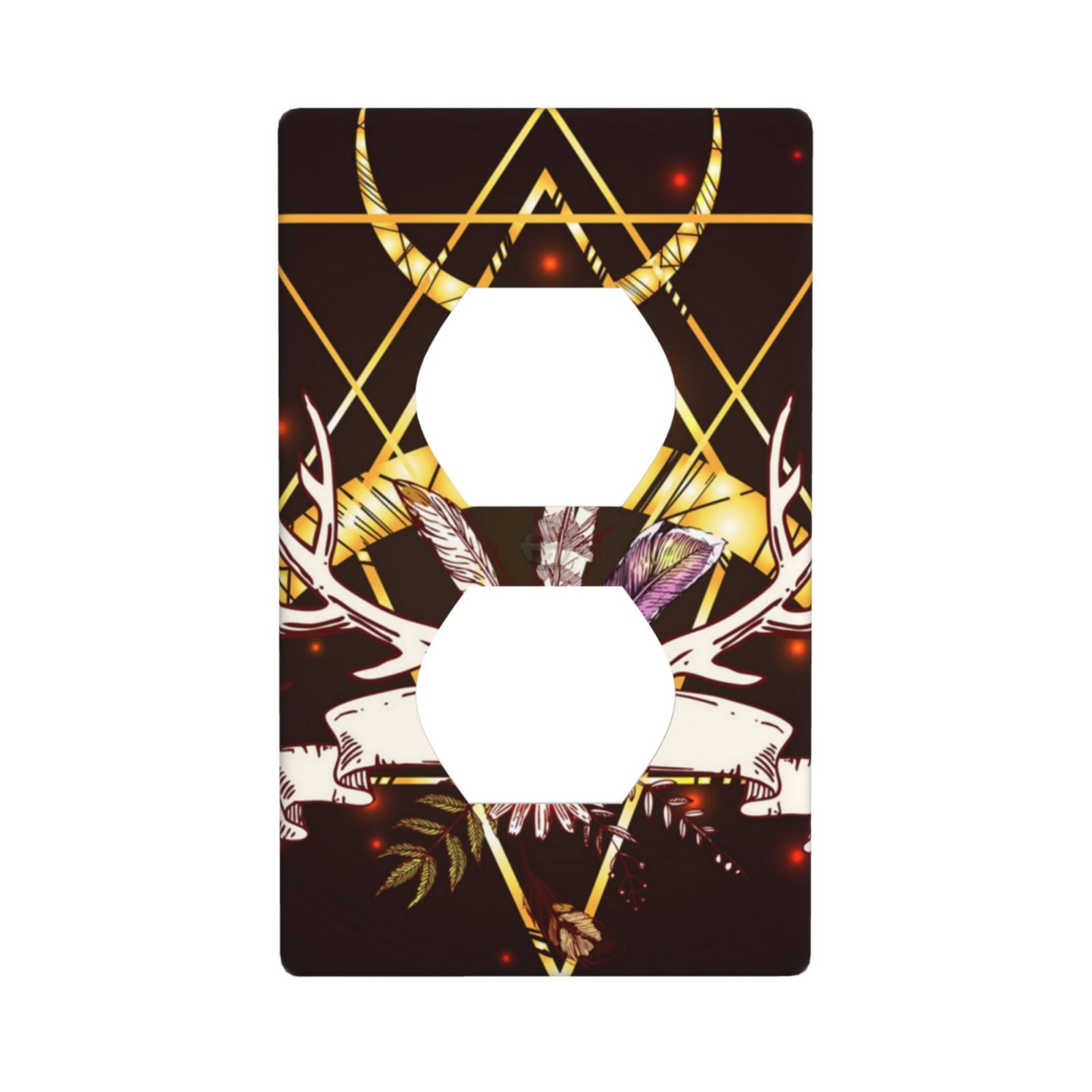 Duplex Light Switch Wall Plate 1-Gang Single Decorative Receptacle ...