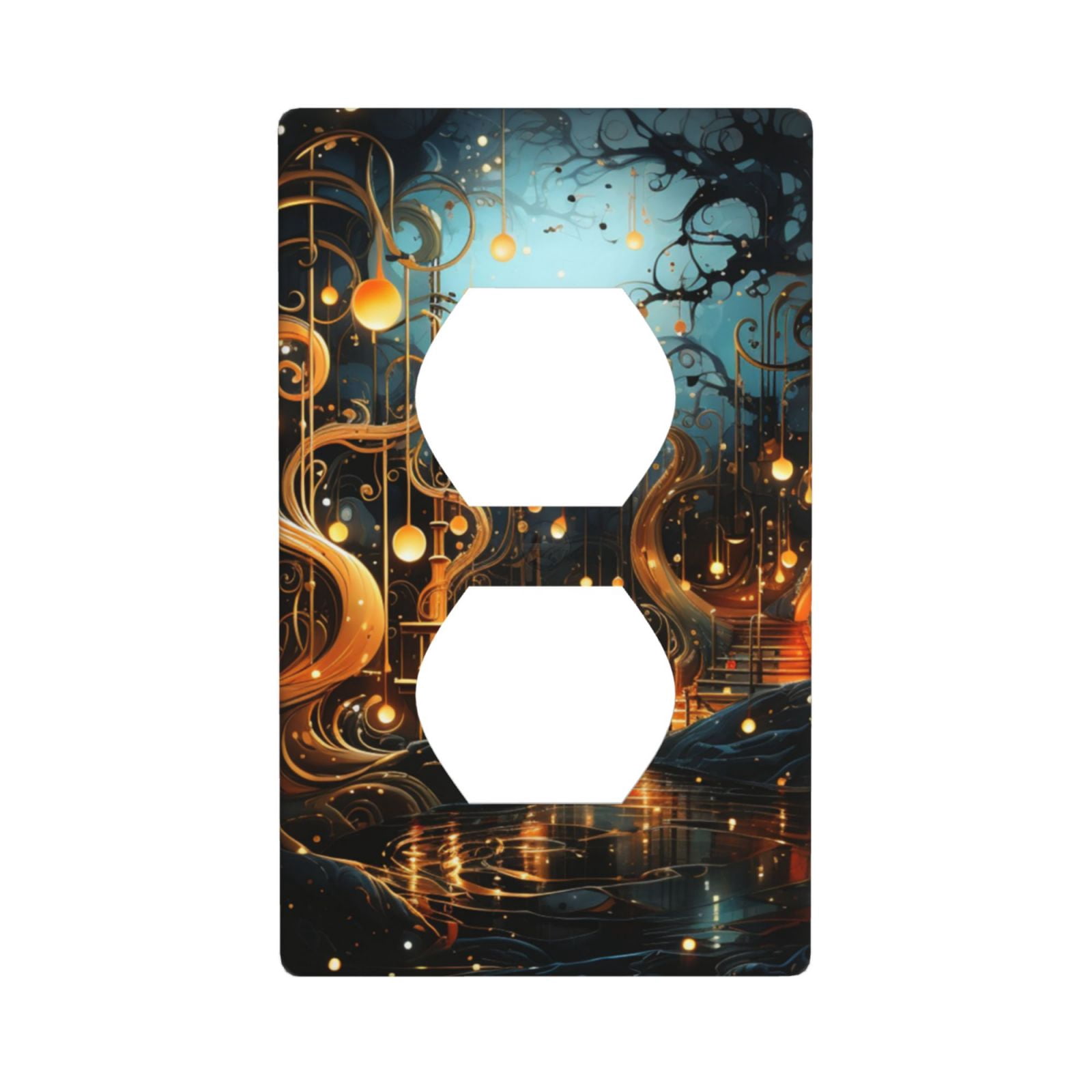 Duplex Light Switch Wall Plate 1-Gang Single Decorative Receptacle ...