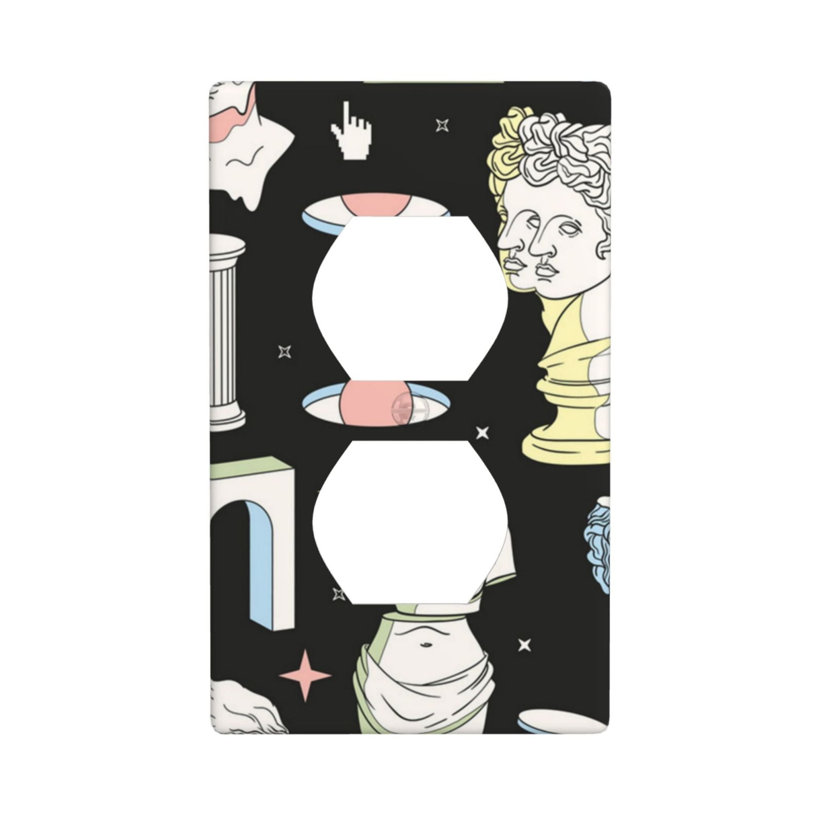 Duplex Light Switch Wall Plate 1-Gang Single Decorative Receptacle ...