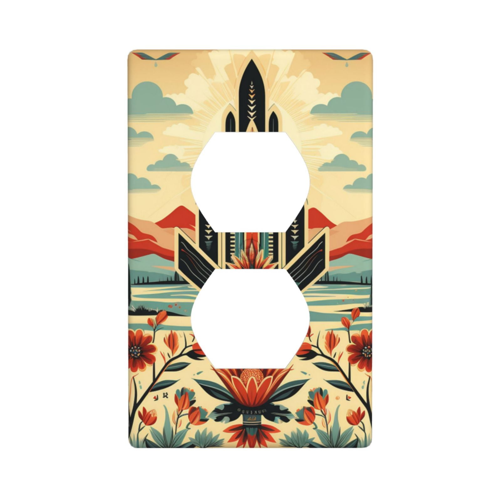 Duplex Light Switch Wall Plate 1-Gang Single Decorative Receptacle ...