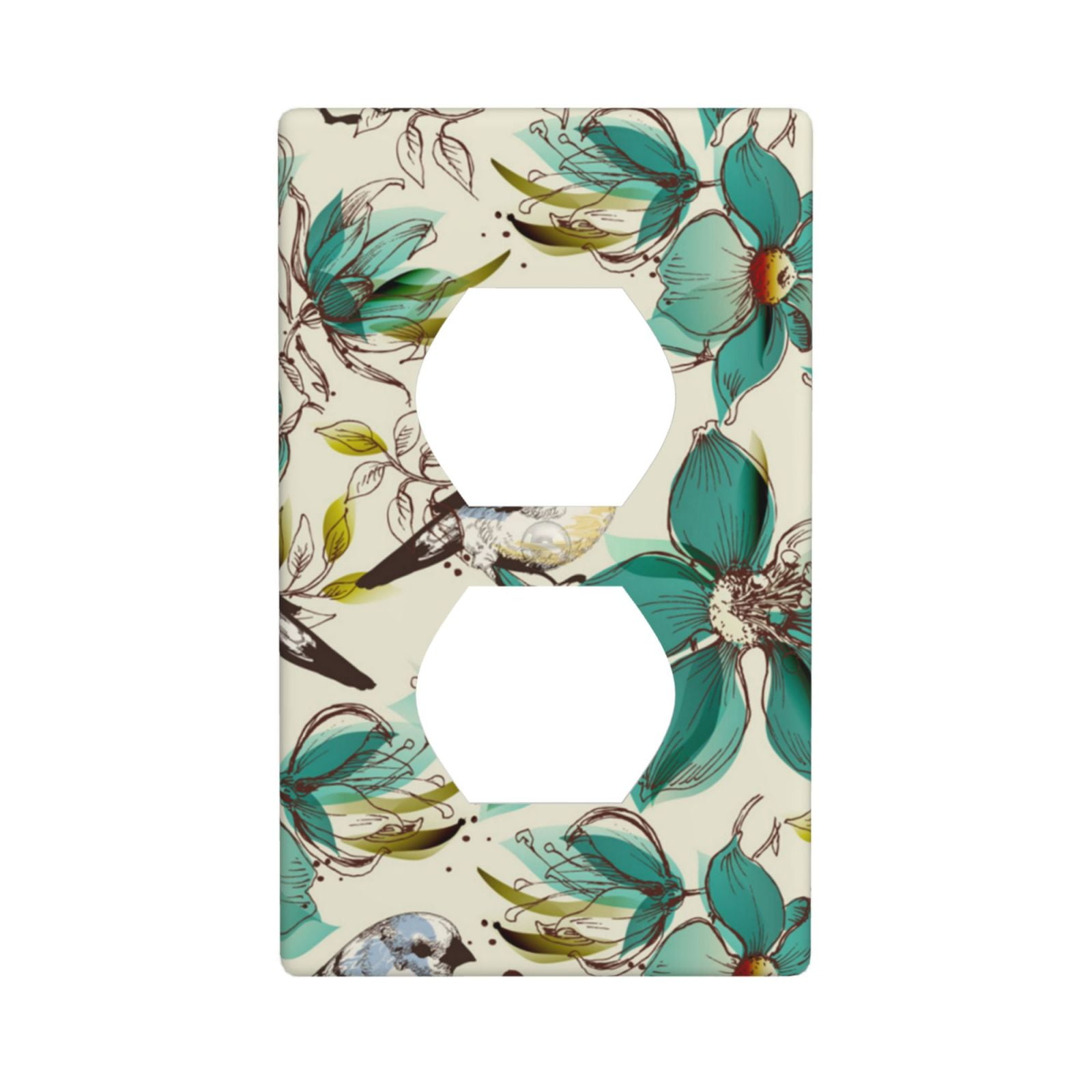 Duplex Light Switch Wall Plate 1-Gang Single Decorative Receptacle ...