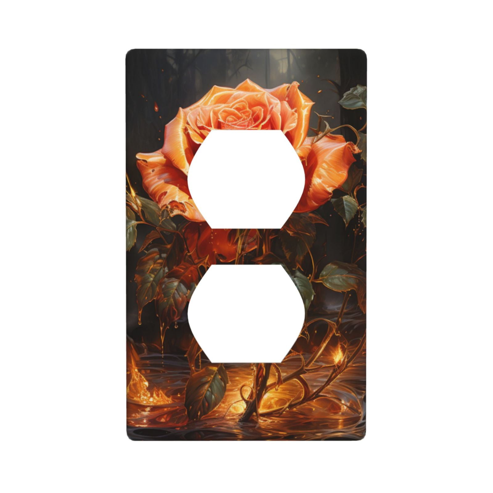 Duplex Light Switch Wall Plate 1-Gang Single Decorative Receptacle ...