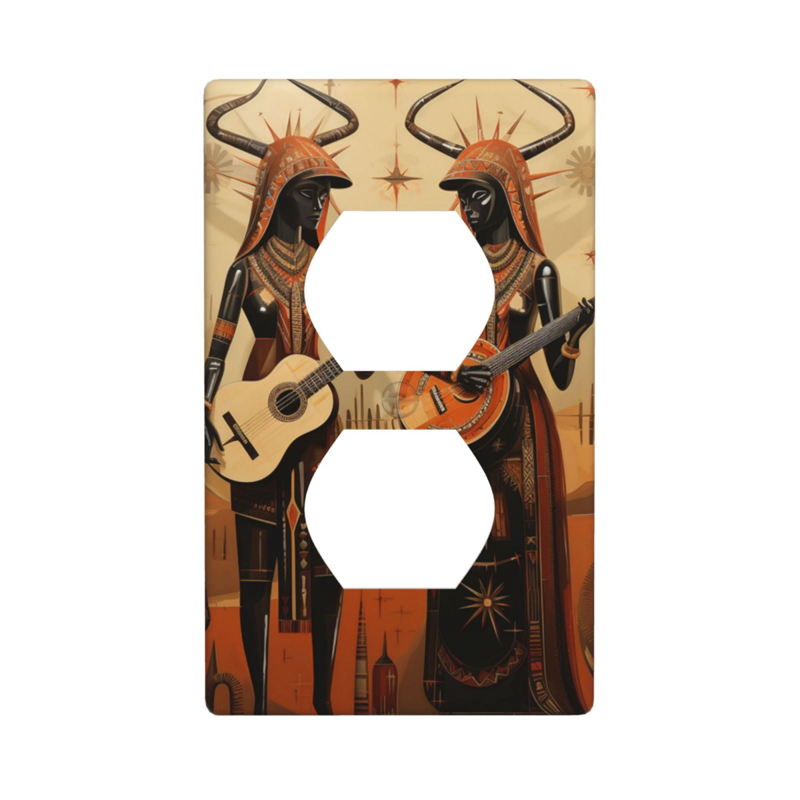Duplex Light Switch Wall Plate 1-Gang Single Decorative Receptacle ...