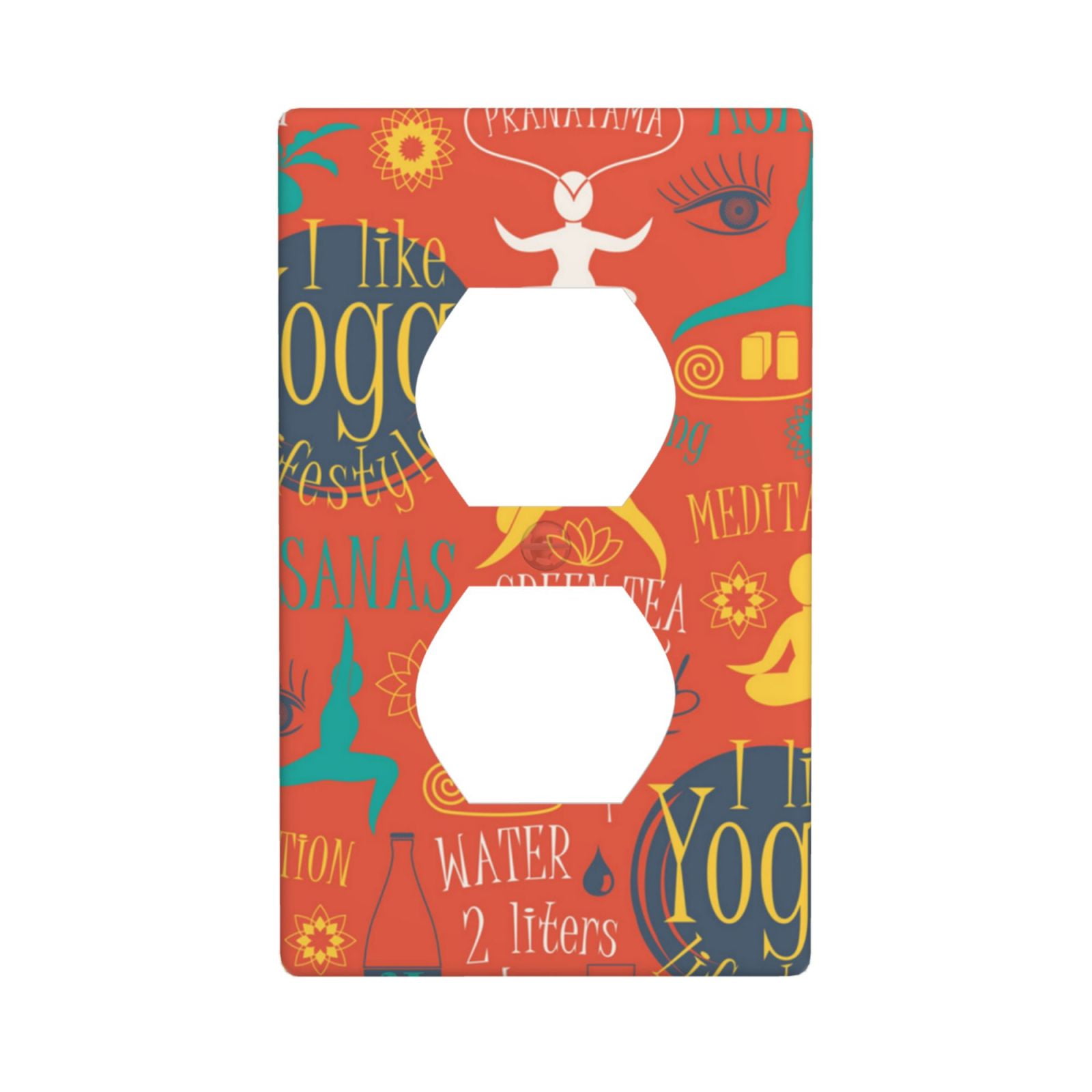 Duplex Light Switch Wall Plate 1-Gang Single Decorative Receptacle ...