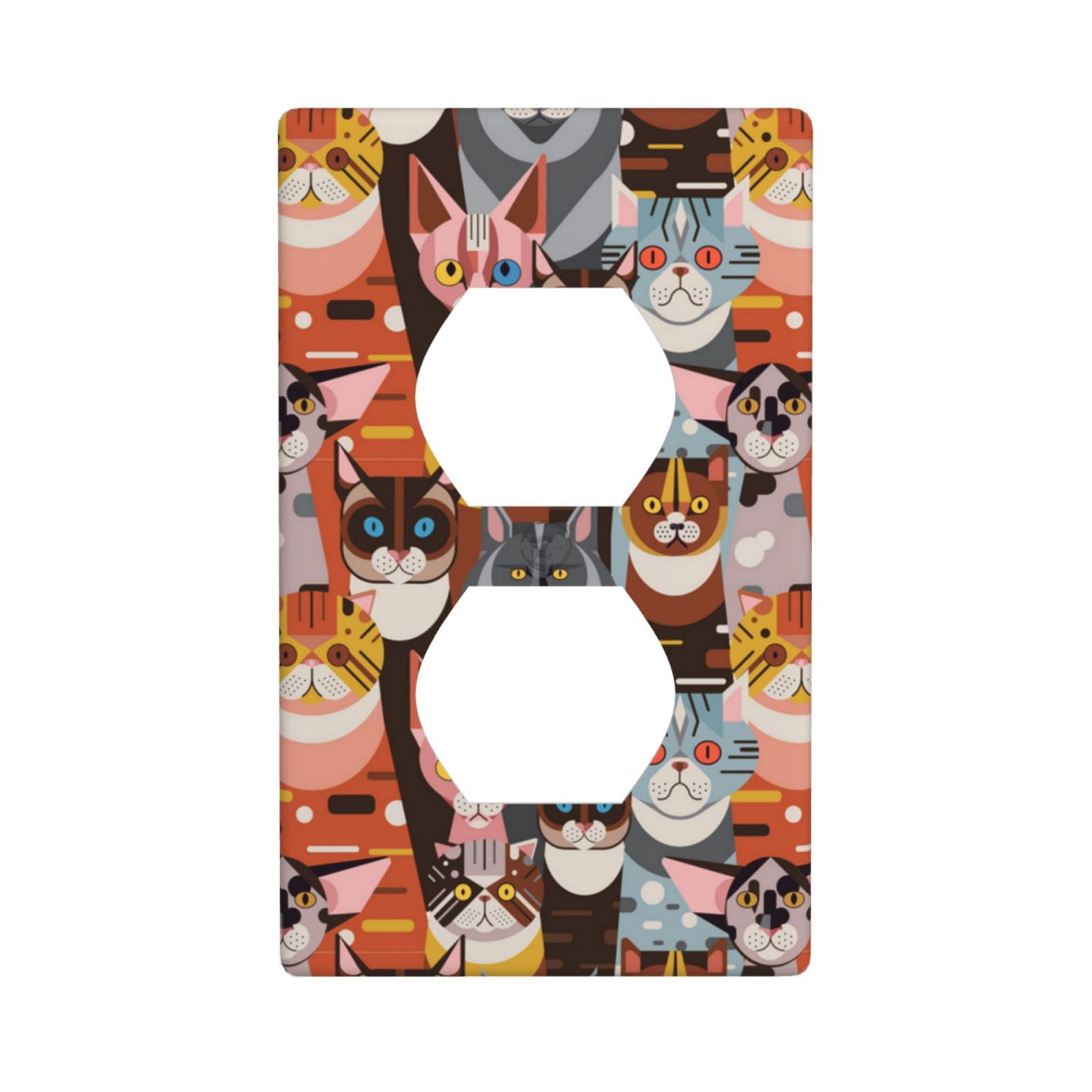 Duplex Light Switch Wall Plate 1-Gang Single Decorative Receptacle ...