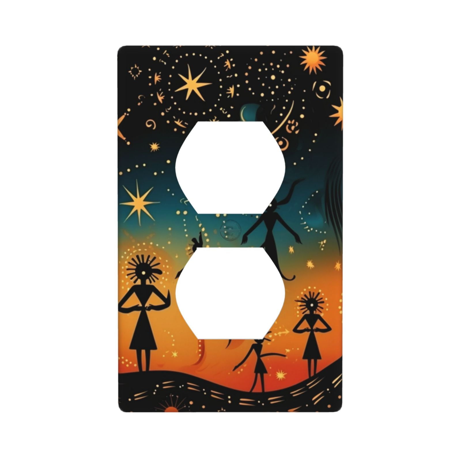 Duplex Light Switch Wall Plate 1-Gang Single Decorative Receptacle ...