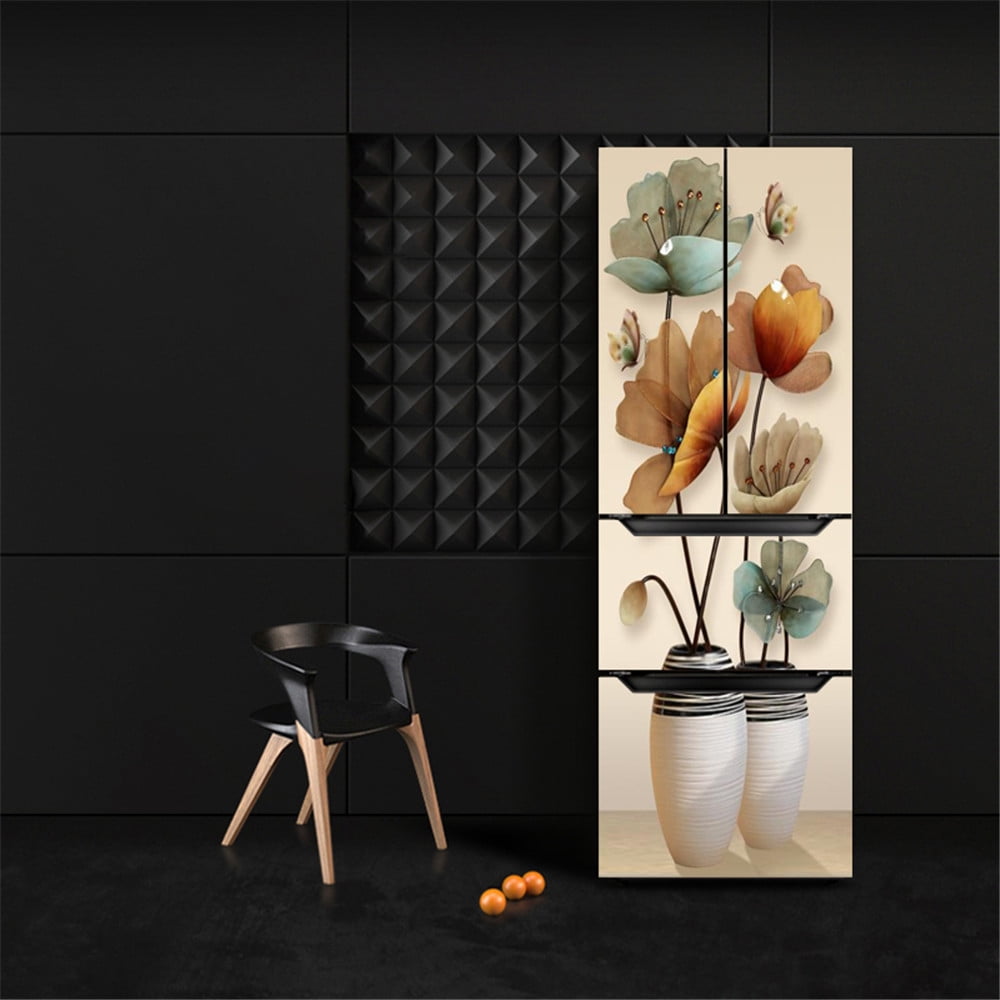 Duplex Refrigerator Sticker 3 4 Doors Freezer Wallpaper Vinyl Natural ...