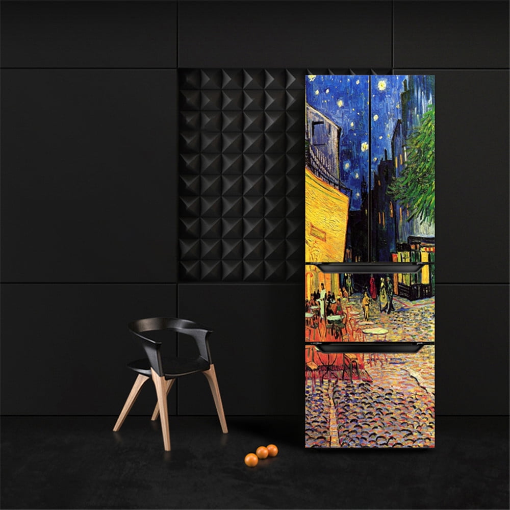 Duplex Refrigerator Sticker 3 4 Doors Freezer Wallpaper Vinyl Natural ...