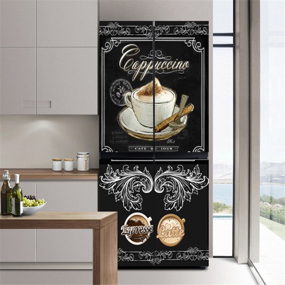 Duplex Refrigerator Sticker 3 4 Doors Freezer Wallpaper Vinyl Natural ...