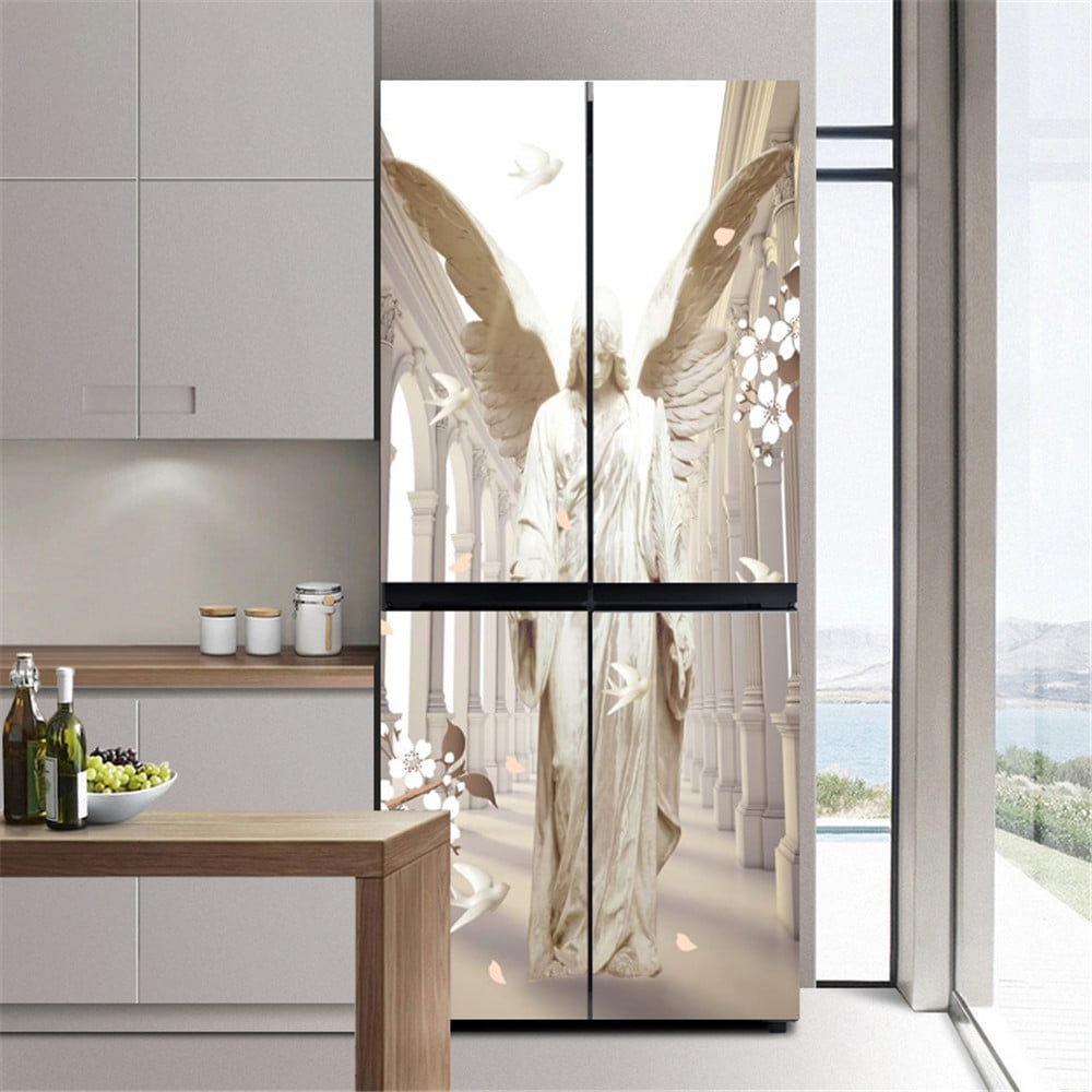 Duplex Refrigerator Sticker 3 4 Doors Freezer Wallpaper Vinyl Natural ...