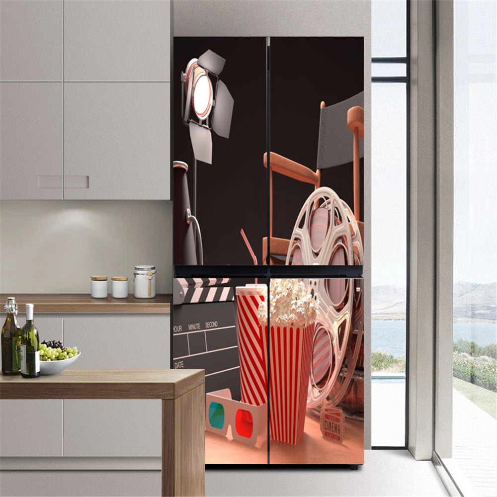 Duplex Refrigerator Sticker 3 4 Doors Freezer Wallpaper Vinyl Natural ...