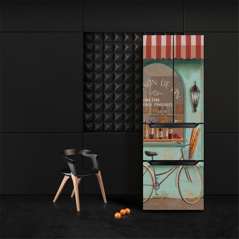 Duplex Refrigerator Sticker 3 4 Doors Freezer Wallpaper Vinyl Natural ...