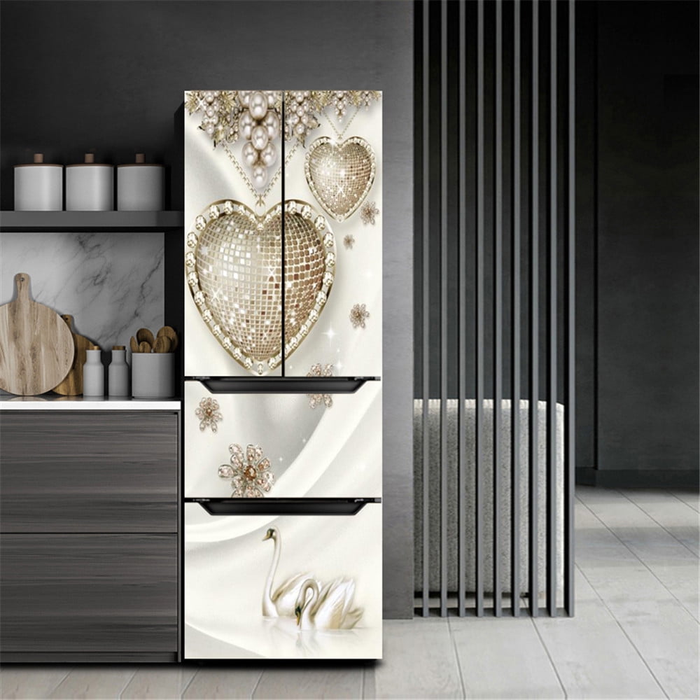 Duplex Refrigerator Sticker 3 4 Doors Freezer Wallpaper Vinyl Natural ...