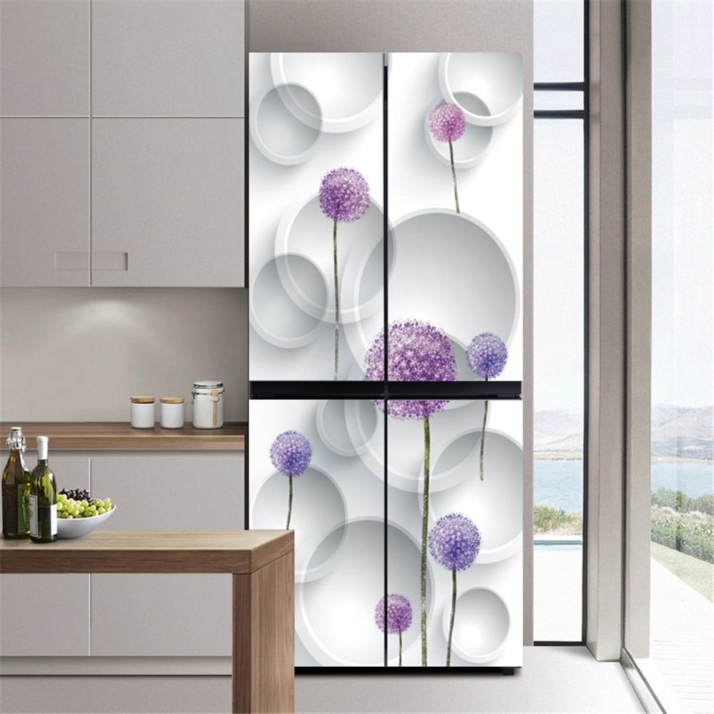 Duplex Refrigerator Sticker 3 4 Doors Freezer Wallpaper Vinyl Natural ...
