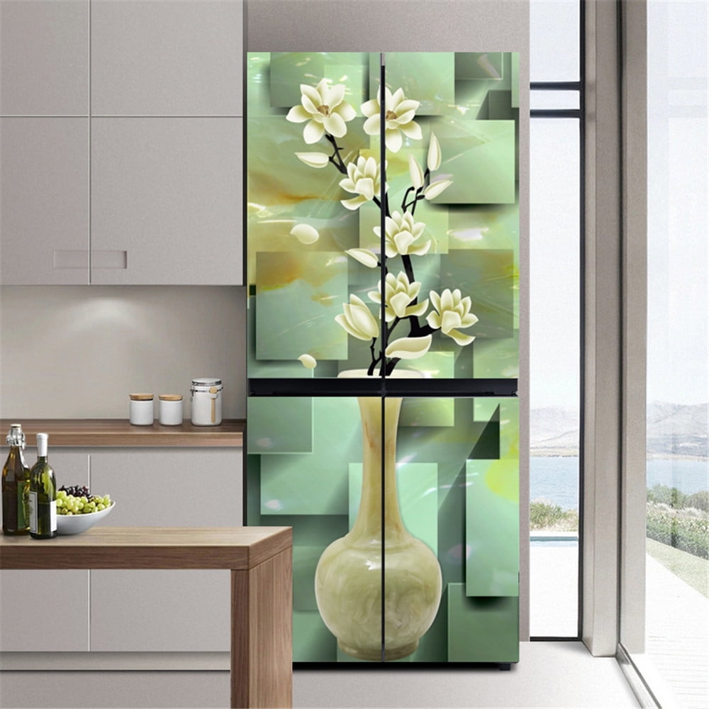 Duplex Refrigerator Sticker 3 4 Doors Freezer Wallpaper Vinyl Natural ...