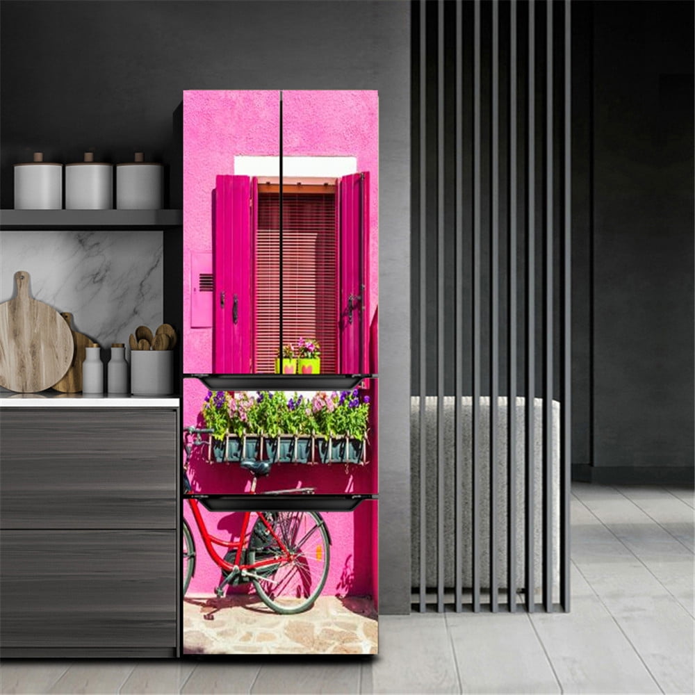 Duplex Refrigerator Sticker 3 4 Doors Freezer Wallpaper Vinyl Natural ...