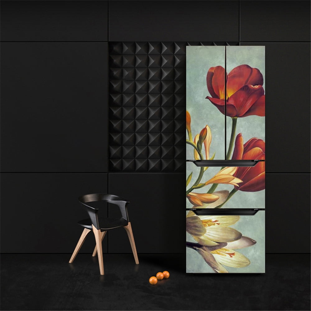 Duplex Refrigerator Sticker 3 4 Doors Freezer Wallpaper Vinyl Natural ...