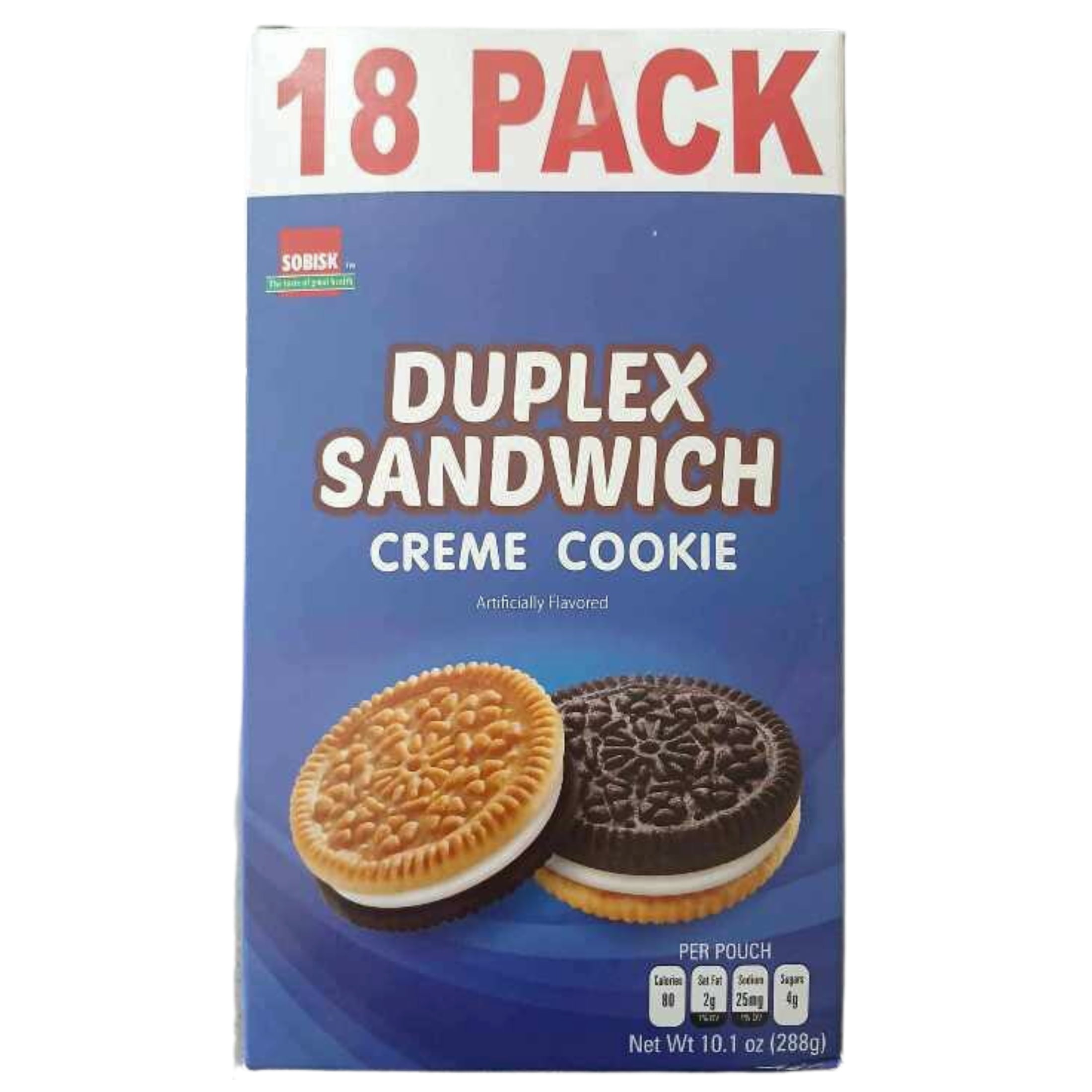 Duplex Sandwich Creme Cookies 18 Pack Each Box for Breakfast Food Sweet ...