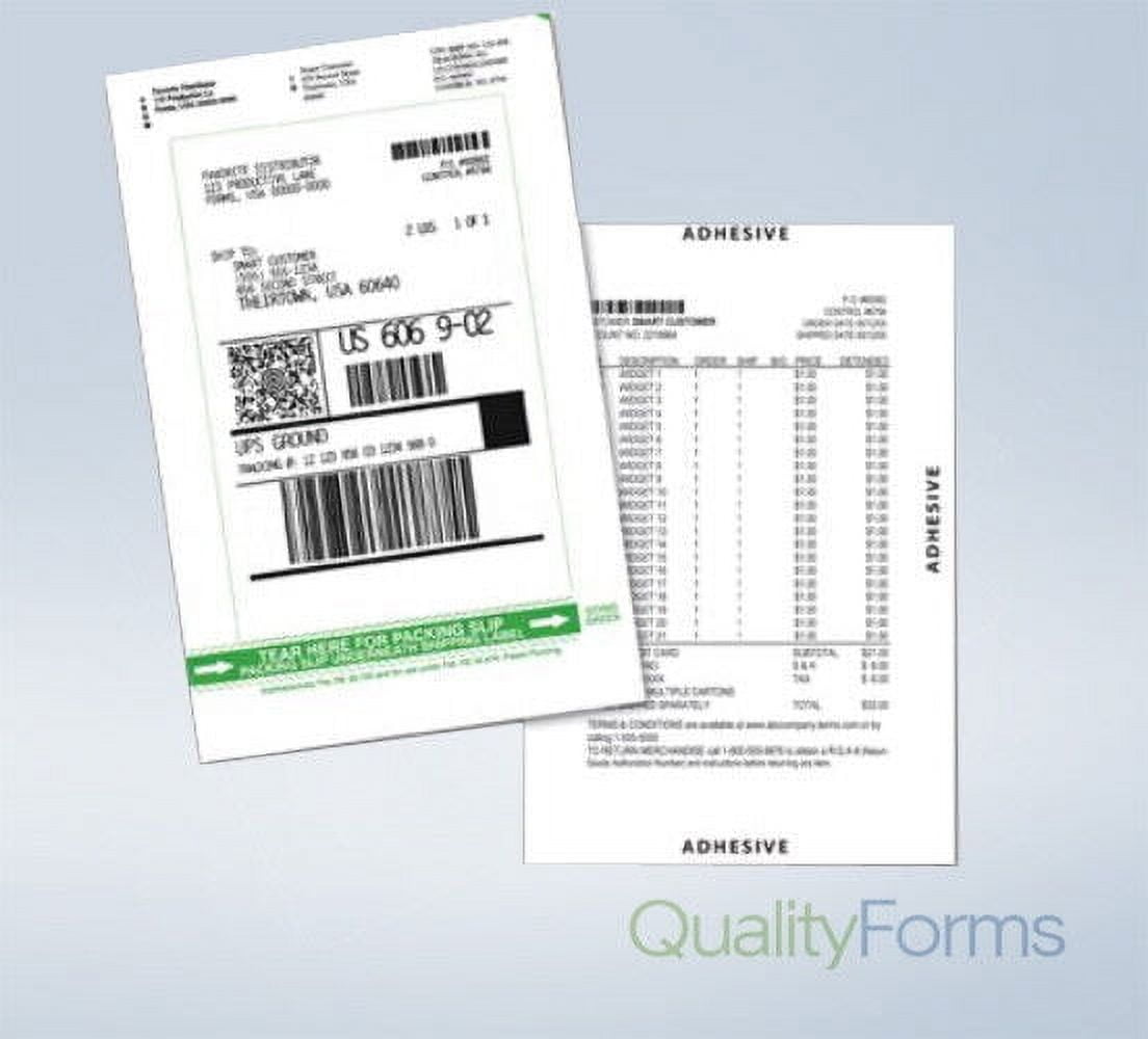 Duplex Thermal 1 Up Shipping Label/ Packing Slip - Walmart.com