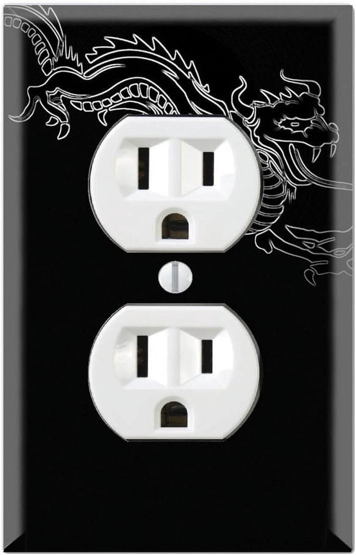 Duplex Wall Outlet Cover Plate Decor Wallplate - Chinese Dragon ...