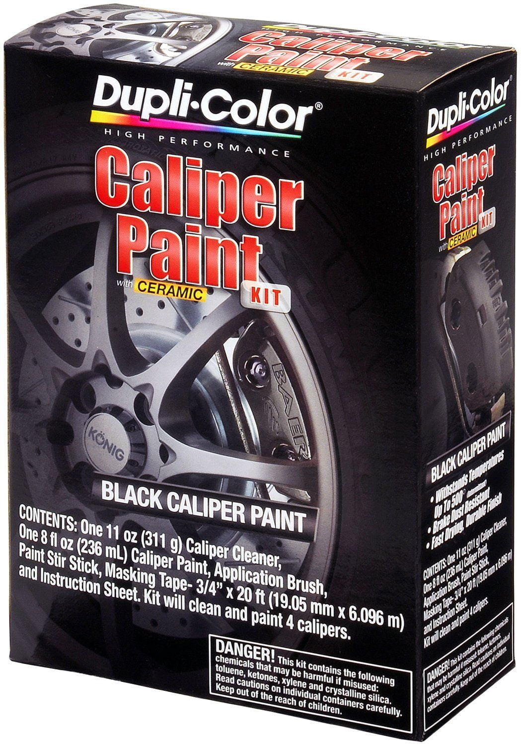 Dupli Color Brake Caliper Kit Racing Black Satin Kit - Walmart.com